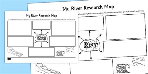 My River Research Map Template Teacher Made Twinkl