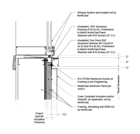 Aluminum Window Sill Detail