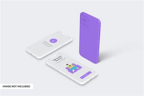 전화 12 클레이 목업 앱 목업 앱 Ui 목업 프리미엄 Psd 파일