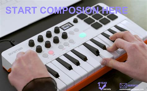 Amazon Com HXW Bluetooth MIDI Keyboard Controller With 25 Velocity Sensitive Keys 9 Drum Pads