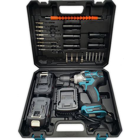 Безчетков акумулаторен ударен гайковерт винтоверт Kraftroyal 36v 8ah 850 N M с 25 части в куфар