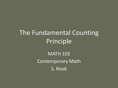 PPT The Fundamental Counting Principle PowerPoint Presentation Free Download ID 5354025