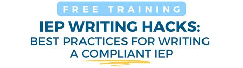IEP Writing Hacks Free Training