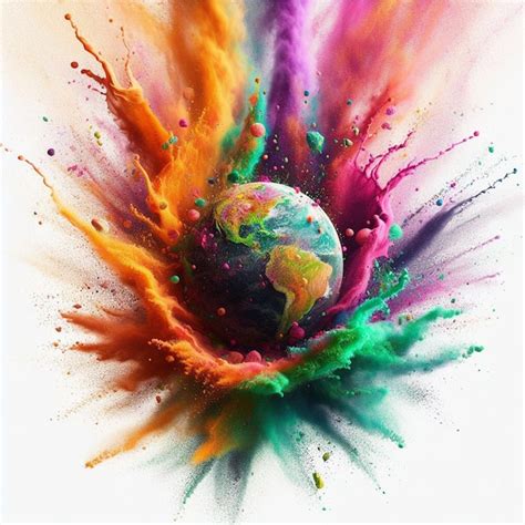 Premium Photo Happy Holi Color Splash