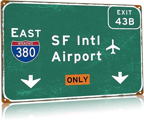 Fresno Road Sign Metal Tin Signs Exit Only Highway Direction Interstate