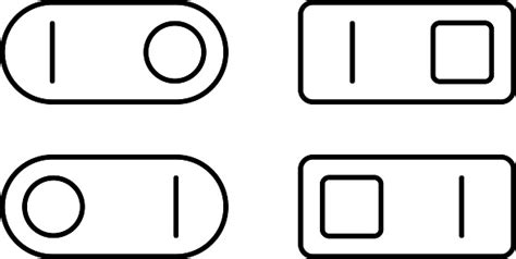 Set Of Toggle Icons Toggle Switch Line Icon Switch On And Off Slider Switch Button Icon For