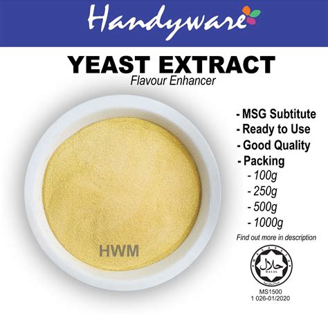 Hwm018 Yeast Extract Powder Msg Subtitute 100g 250g 500g Shopee Malaysia