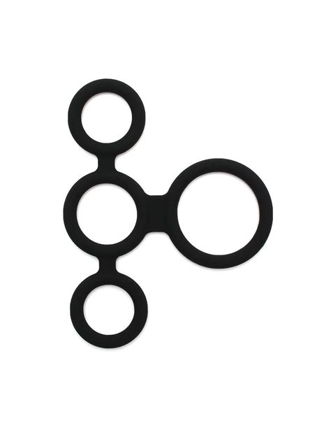 Quatro Cock Ring Et Ball Splitter Noir Rimba Cockring Acheter