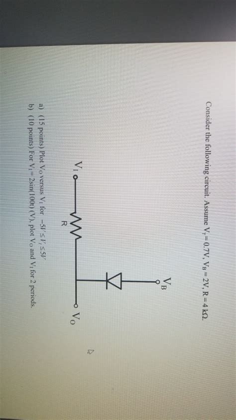 solved consider the following circuit assume v 0 7v