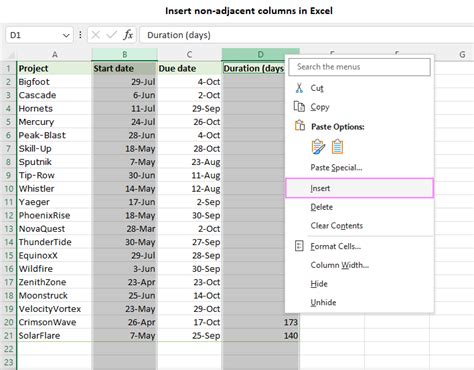 Non Adjacent Cells In Excel