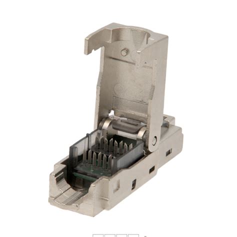 Conector Ethernet Aéreo Macho Rj45 8p8c Metálico Cat 6 Sin Herramientas