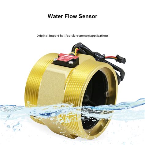 3 Inch Brass Water Flow Sensor Flowmeter 1 75mpa Dc3 5 24v Npn Dn80 Hall Turbine Flow Switch