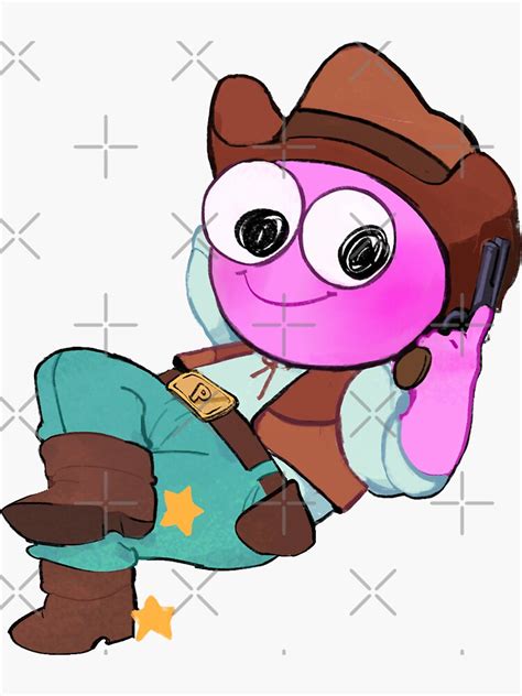 Smiling Friends Cowboy Pim Sticker By Nittze Redbubble