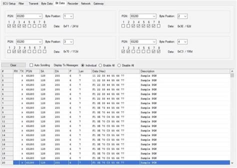 Sae J1939 Simulation Of Analog And Digital Signals With The Jcom1939 Monitor Software Copperhill