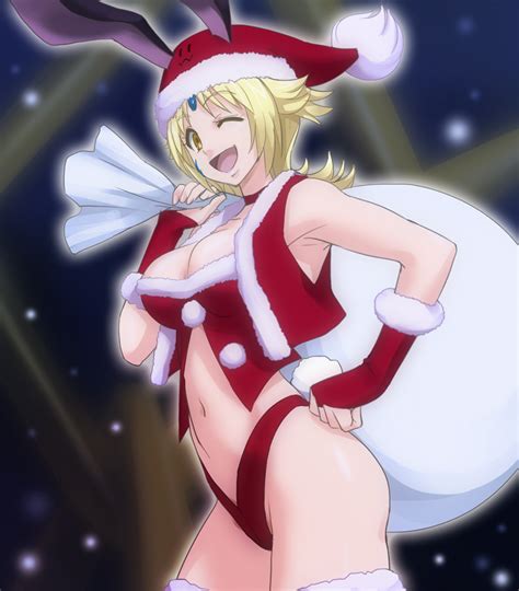 Rule 34 Bag Blonde Hair Bunny Ears Bunny Girl Christmas Cleavage