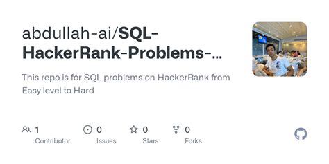 Github Abdullah Ai Sql Hackerrank Problems Solutions This Repo Is For Sql Problems On