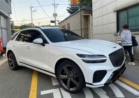 신차 제네시스 Gv70 레인보우i90 풀썬팅 아이나비qxd5000블랙박스 레인보우iris Ppf 나노텍 유리막코팅 수원신차검수 수원신차패키지 수원레인보우 수원올샵세류점