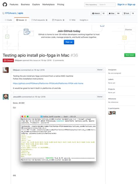 Testing Apio Install Pio Fpga In Mac Issue 36 Fpgawars Apio Pdf Application Software