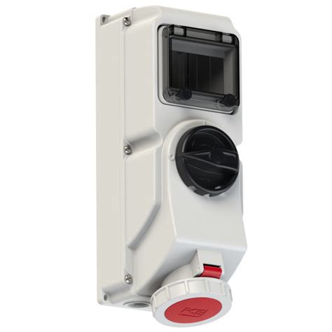 Pce 76352 6 Switched Interlocked Socket Din 63a 5p 6h Ip66 Ip67 High Quality Industrial Connecto