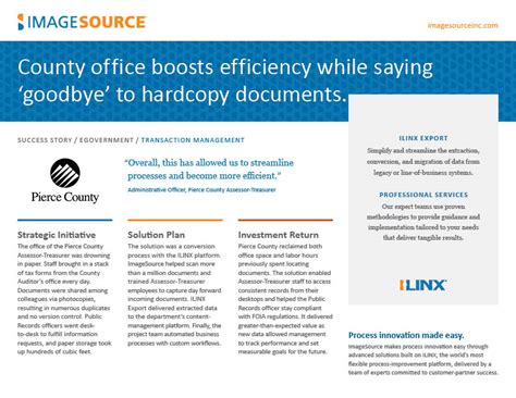 Pierce County Automates Documents Process Imagesource Inc