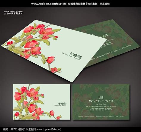 淡雅花名片 图片114