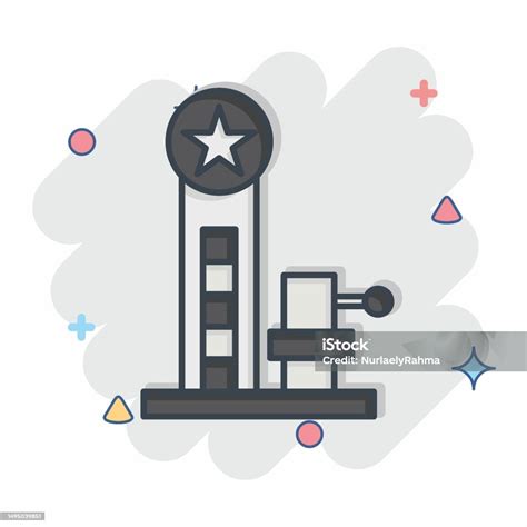 아이콘 해머 게임 놀이 공원 기호와 관련이 있습니다 만화 스타일 심플한 디자인 편집 가능 간단한 그림 감정에 대한 스톡 벡터