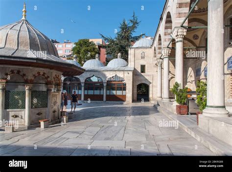 Turkey Istanbul The Blue Mosque The Interior Courtyard And The