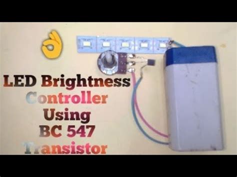 How To Make LED Brightness Controller Using BC 547 Transistor YouTube