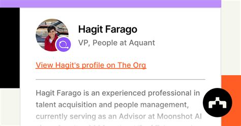 Hagit Farago Vp People At Aquant The Org