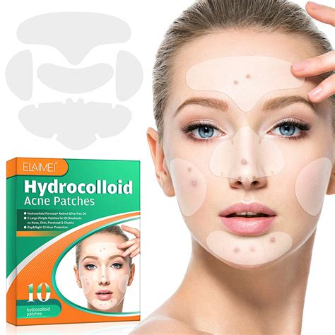 Huangdian Profesional 10pcs Box Hydrocolloid Acne Face Patch Forehead