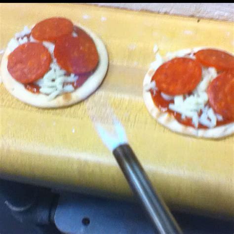 Make A Lunchables Pizza And Use Your Propane Torch To Heat It For