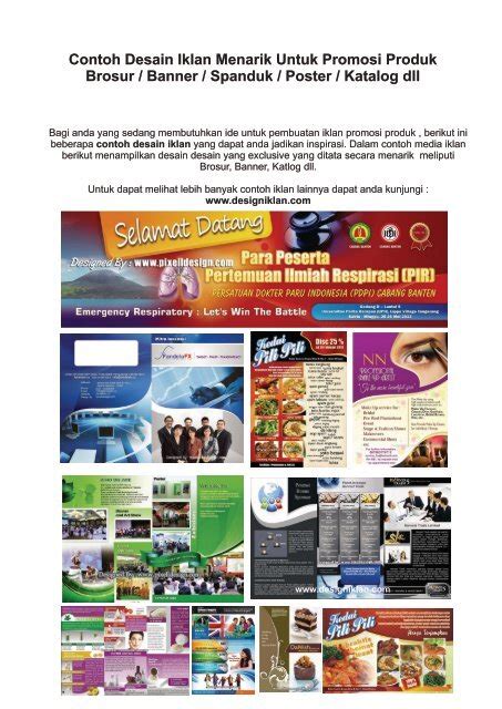 Contoh Brosur Iklan Menarik Ilustrasi