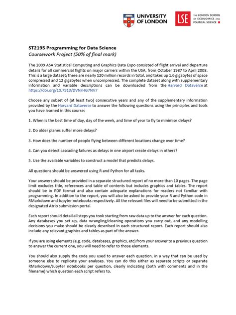 St2195 Coursework Pdf Data Compression Databases