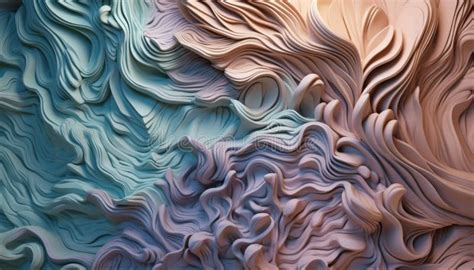 Smooth Blue Wave Pattern Multi Colored Abstract Backdrop Generated By Ai Stock Illustration