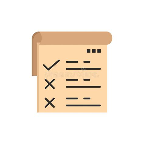 Checklist Testing Report Qa Flat Color Icon Vector Icon Banner Template Stock Vector