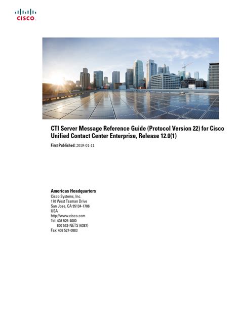 Cti Server Message Reference Guide Protocol 22 Release 1201 Pdf