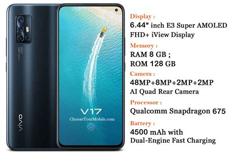 vivo V17 specs, faq, comparisons