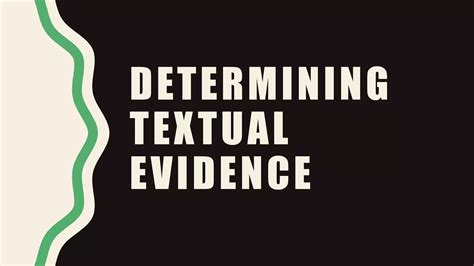 Assertions And Determining Textual Evidence Pptx
