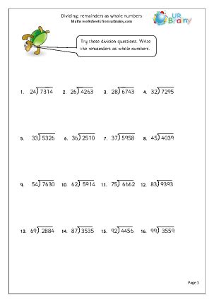 How To Divide Whole Numbers