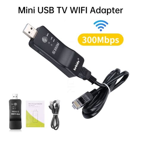 Wireless Usb Universal 300mbps Smart Tv Wifi Repeater Adapter Tv Sticks Rj45 Ethernet Network