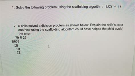 Solved 1 Solve The Following Problem Using The Scaffolding