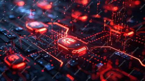 Premium Photo Visualization Of Data Encryption Hardware Background