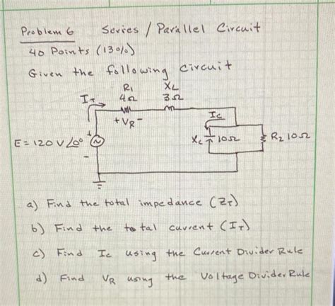 Solved Problem Series Parallel Circuit Points Chegg Com