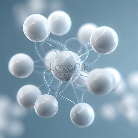Schematic Diagram Of Cell Molecular Structure Connection Creative Image