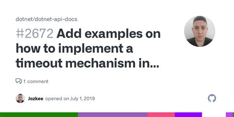Add Examples On How To Implement A Timeout Mechanism In Methods