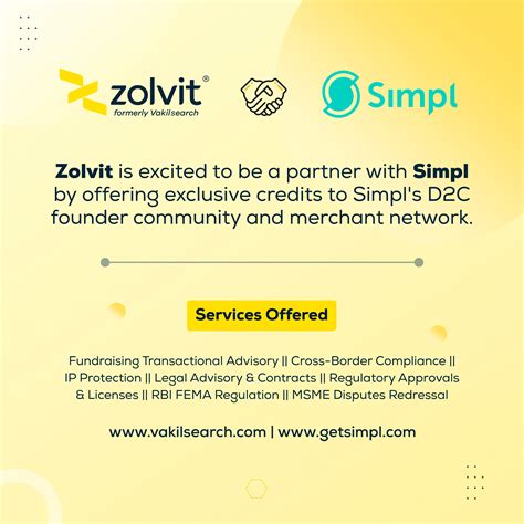 Simpl Partners With Zolvit To Offer Comprehensive Legal And Compliance Services For D2c