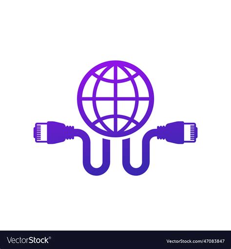 Ethernet Cable Network Icon Royalty Free Vector Image