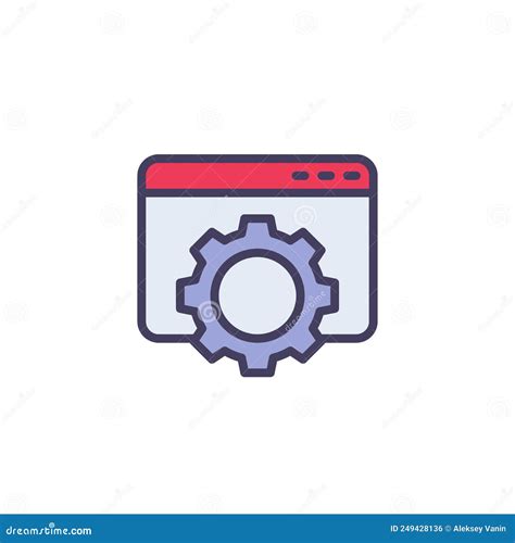 Web Development Filled Outline Icon Stock Vector Illustration Of Page Line 249428136