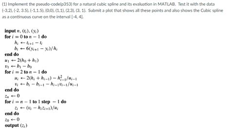 1 Implement The Pseudo Codep353 For A Natural