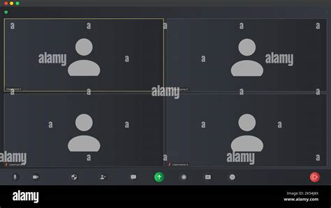 Online Video Call Interface Template With User Icon Video Calls Window Overlay Video